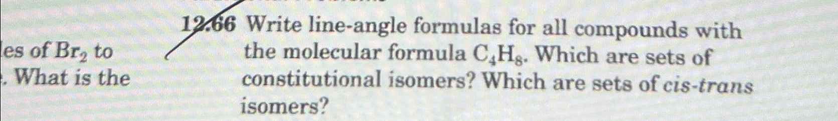 Solved 12.66 ﻿Write line-angle formulas for all compounds | Chegg.com