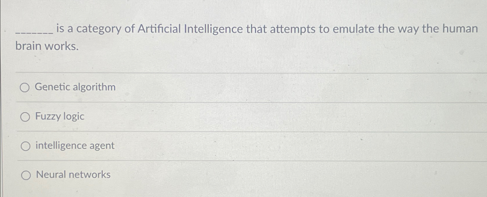 Solved is a category of Artificial Intelligence that | Chegg.com