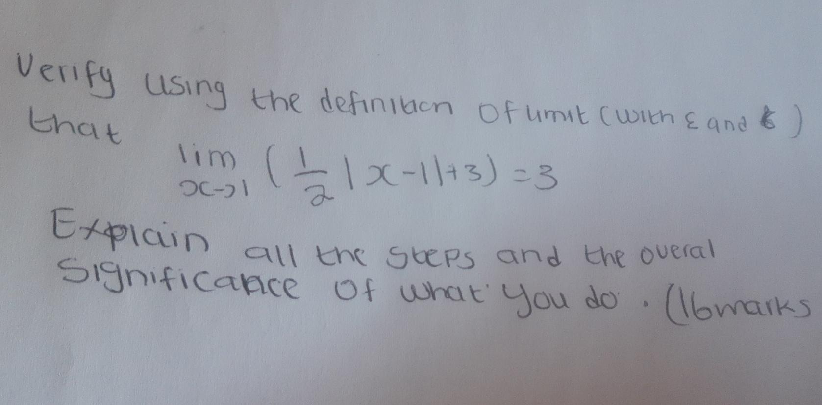 Solved Verify using the definition of unit (with E and ) | Chegg.com