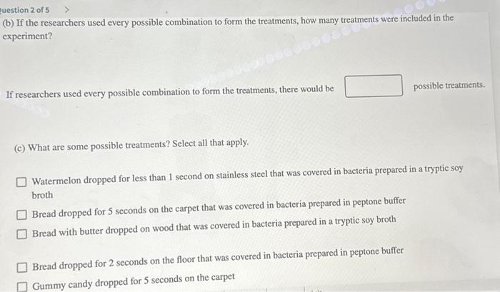 Solved The "five-second rule" states that a piece of food is | Chegg.com
