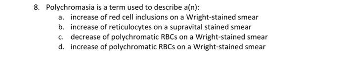 Solved 4. Calculate the absolute reticulocyte count given | Chegg.com