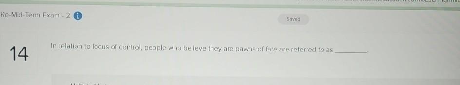 Solved Re-Mid-Term Exam - 2 (i)14In relation to locus of | Chegg.com