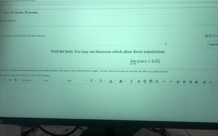 Solved Find the limit. You may use theorems which allow | Chegg.com