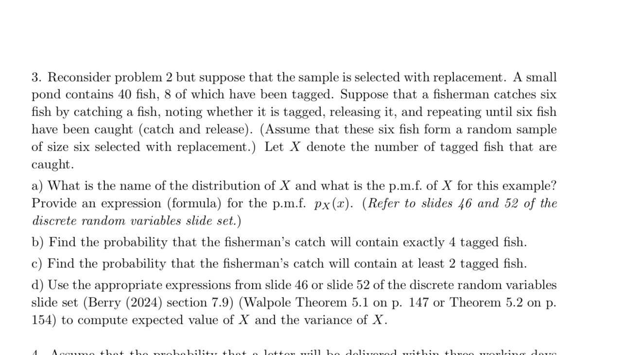 Solved Reconsider problem 2 ﻿but suppose that the sample is | Chegg.com