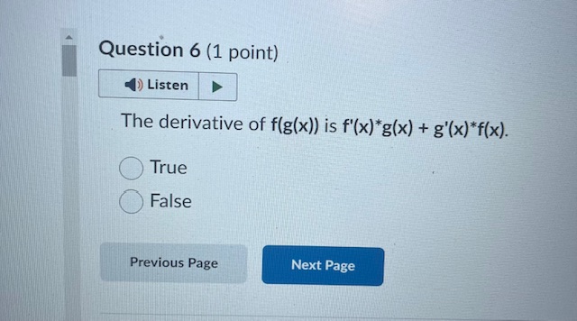 Solved Question 6 (1 ﻿point) ﻿Question 7 (1 ﻿point)To find | Chegg.com