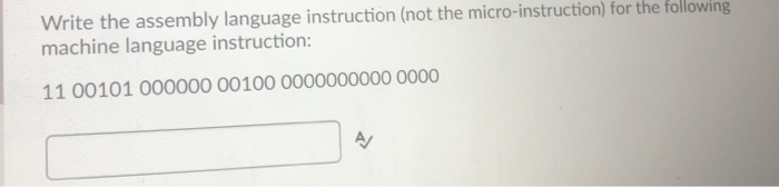 Solved Write the assembly language instruction (not the | Chegg.com