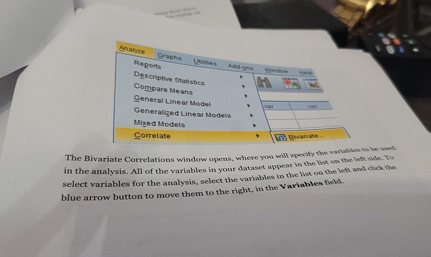 Solved Analyze Graphs Utilities Reports Descriptive | Chegg.com