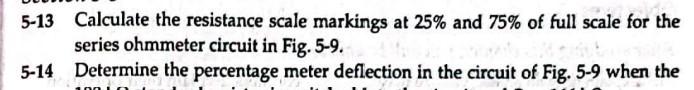 Solved 5-13 Calculate the resistance scale markings at 25% | Chegg.com