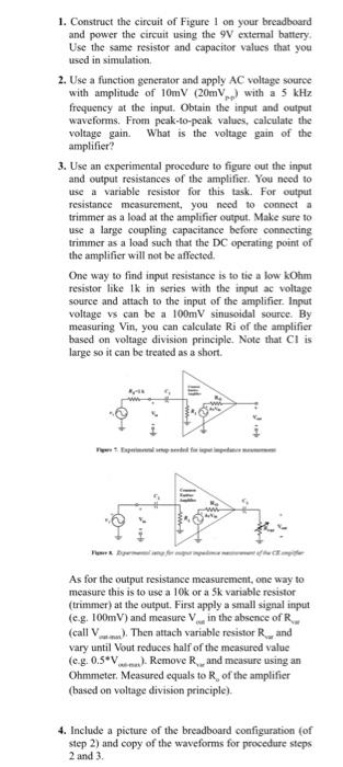 1. Construct the circuit of Figure 1 on your | Chegg.com
