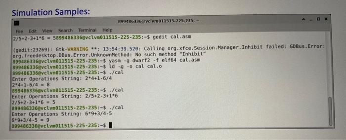 Solved Use Tuffix in Linux system and YASM for assembly | Chegg.com