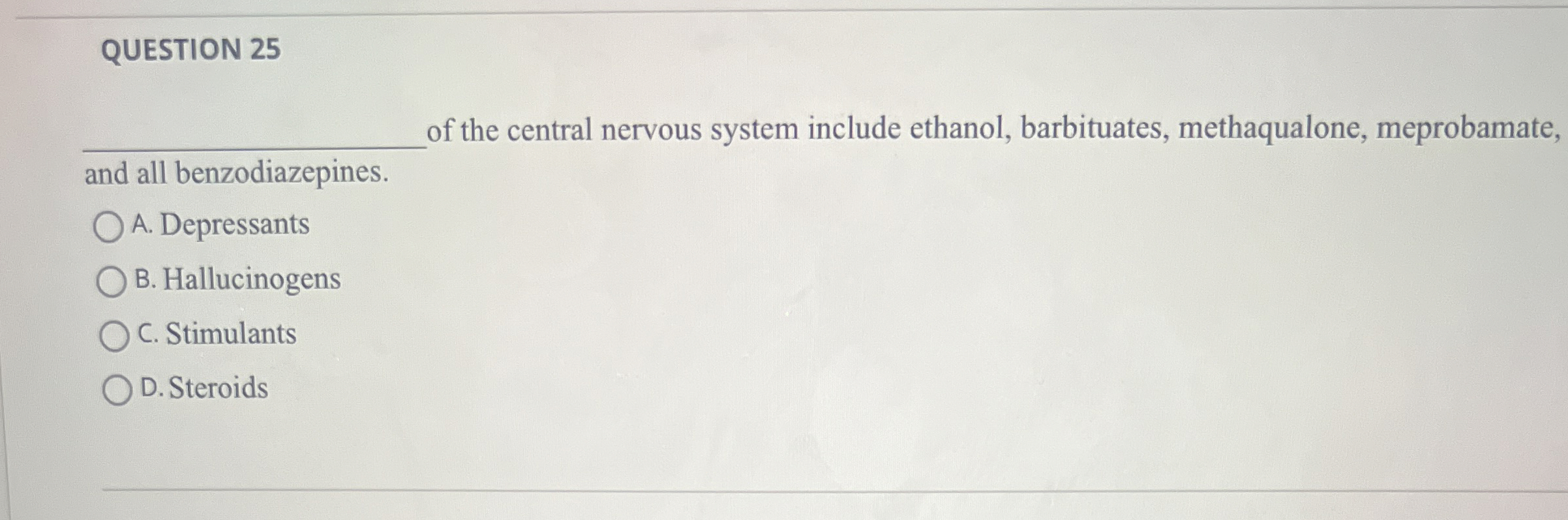 High Quality SOLUTION QUESTION 25q, ﻿of the central nervous system include | Chegg.com