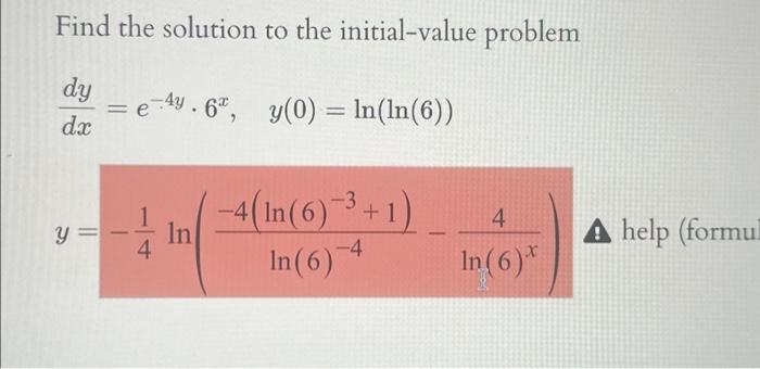 Solved Find the solution to the initial-value problem dy /dx | Chegg.com