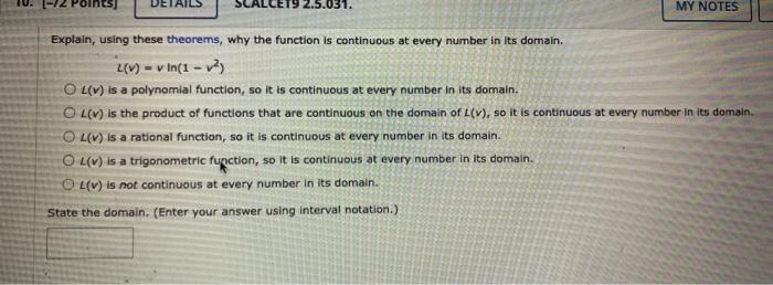 Solved Explain, using these theorems, why the function is | Chegg.com