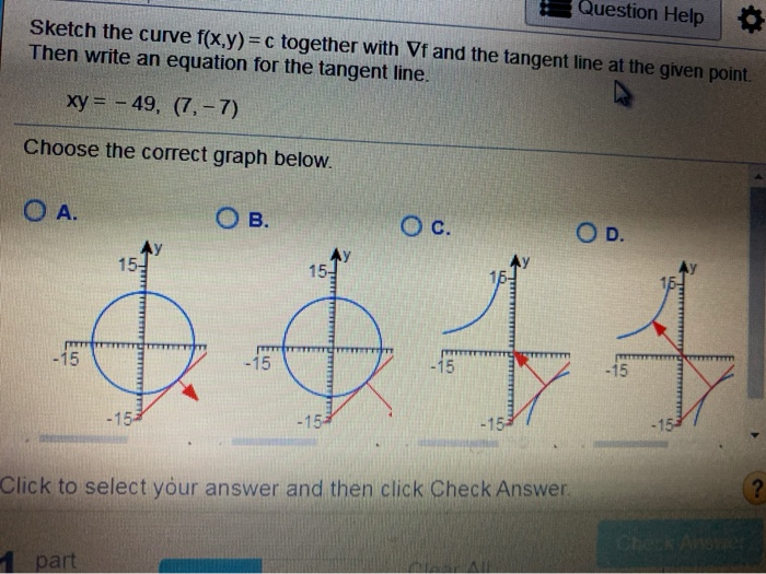 Solved Question Help Sketch the curve f(x,y)=C, together | Chegg.com