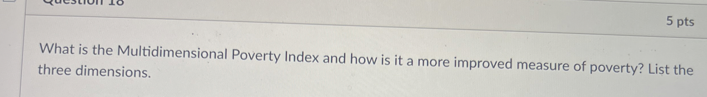 Solved What is the Multidimensional Poverty Index and how is | Chegg.com