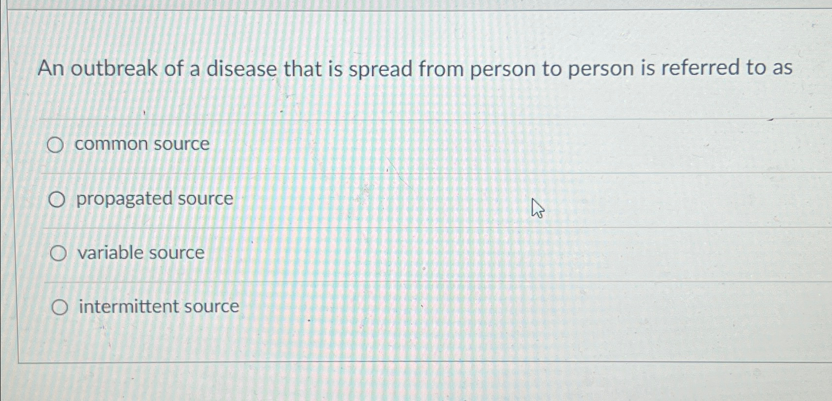 Solved An outbreak of a disease that is spread from person | Chegg.com