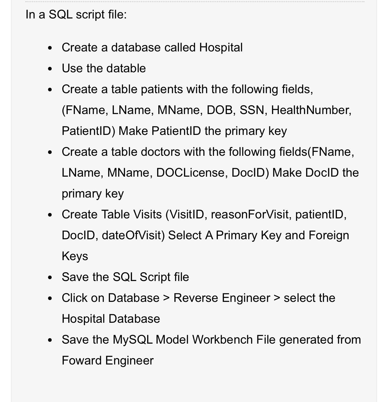 Solved In A Sql Script Filecreate A Database Called 5136