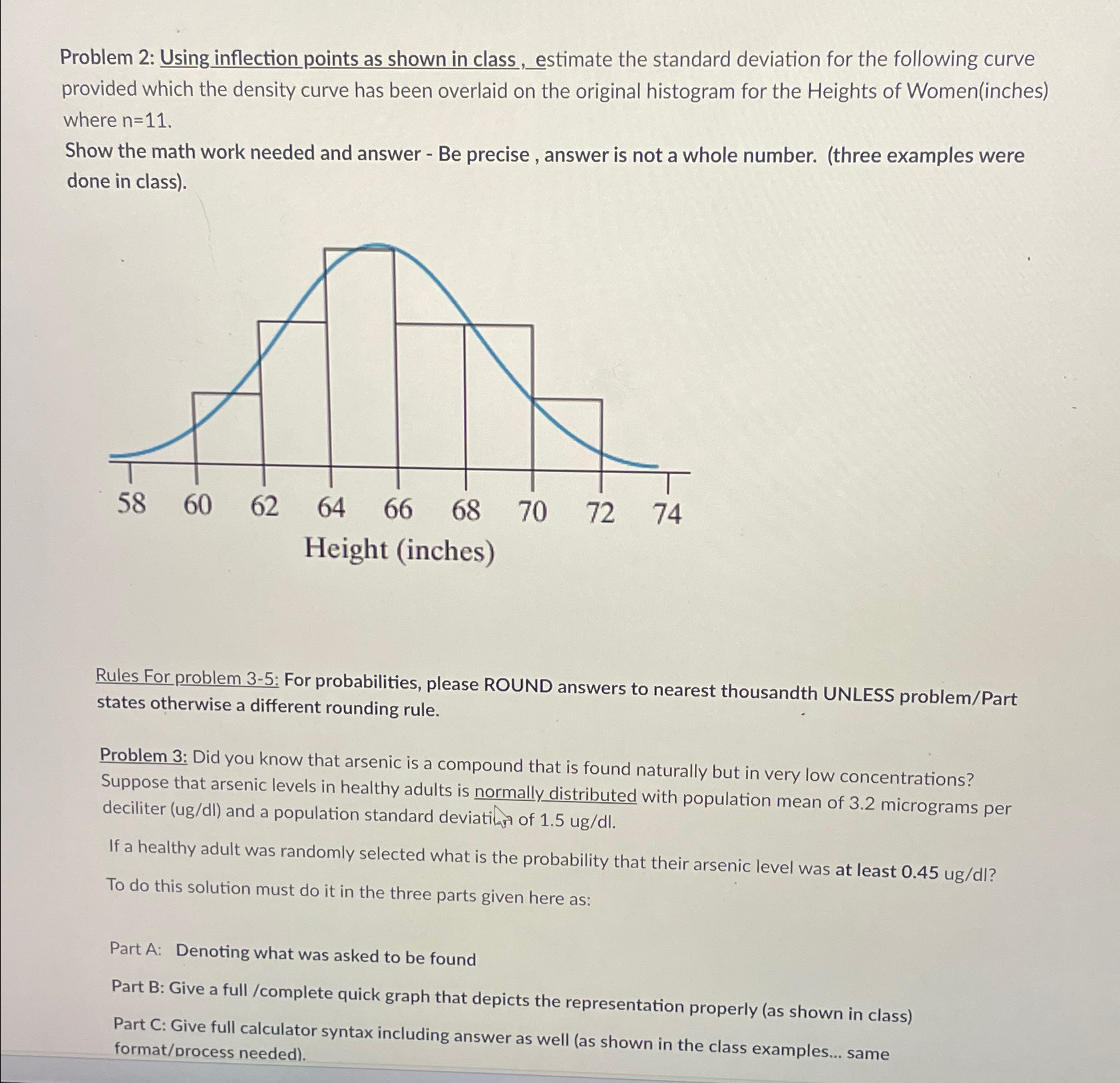 Solved Problem 2: Using inflection points as shown in class, | Chegg.com