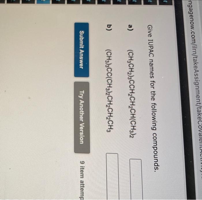 [solved] Help Give Iupac Names For The Following Com