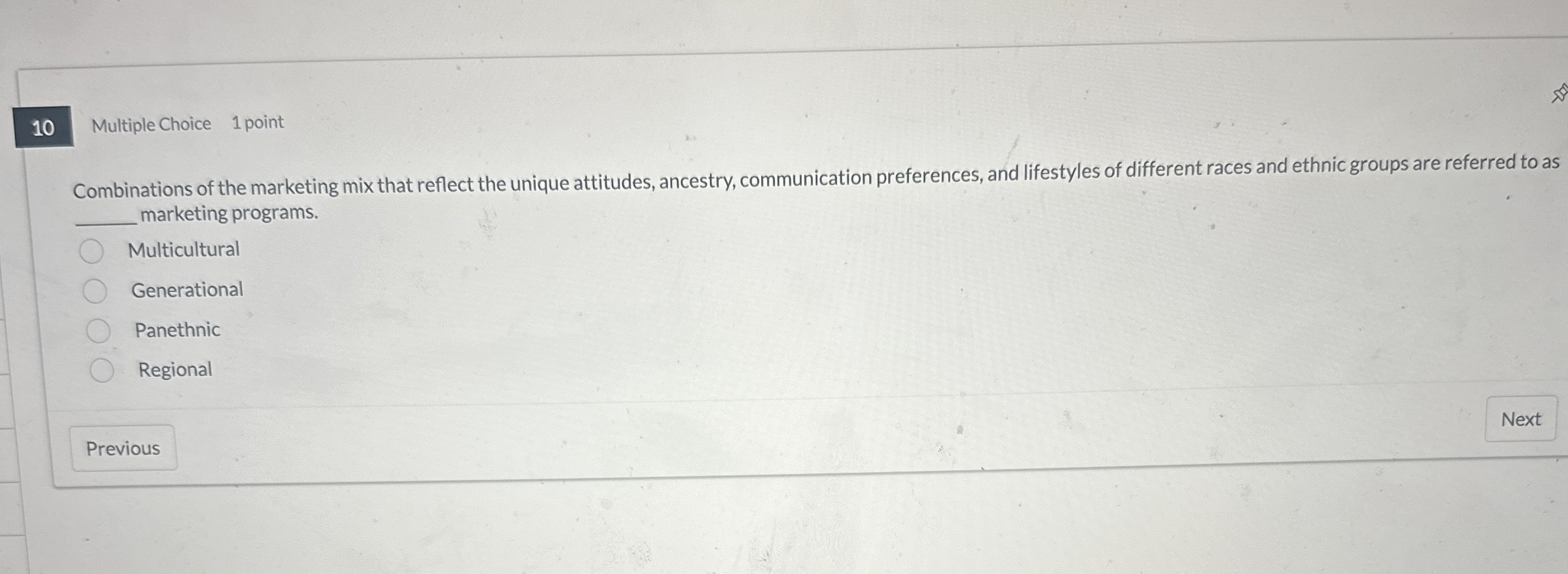 Solved Multiple Choice 1 ﻿pointCombinations of the marketing | Chegg.com
