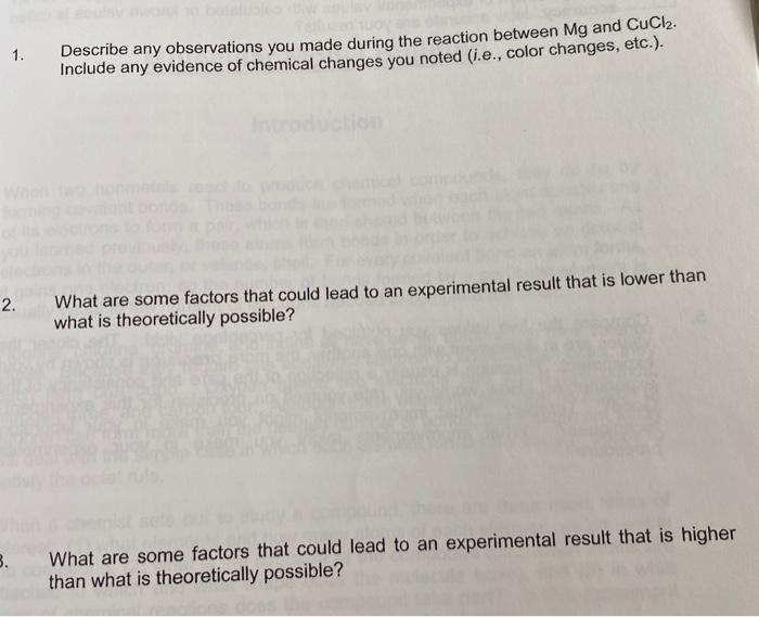 Solved 15-6 Table 1 mass of beaker mass of beaker + CuCl2 | Chegg.com