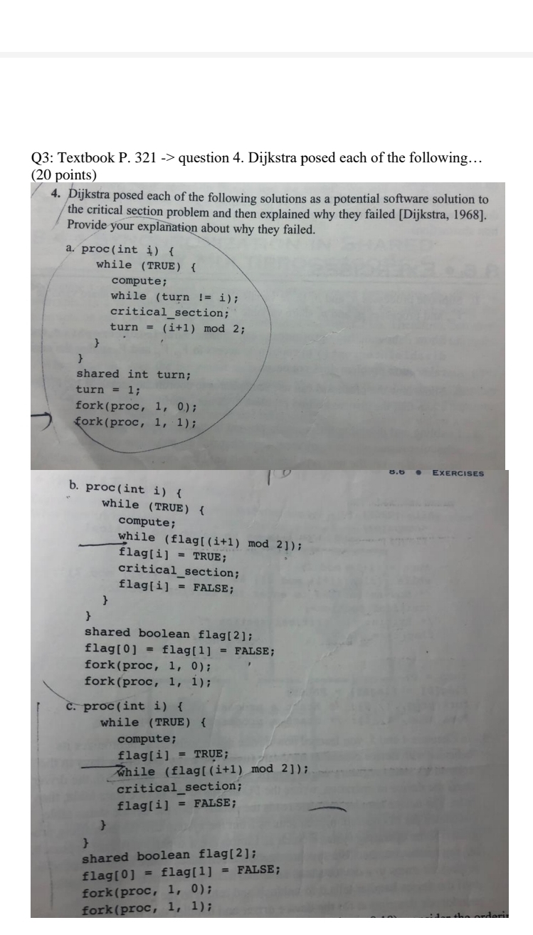 Solved Q3: Textbook P. 321 -> ﻿question 4. ﻿Dijkstra posed | Chegg.com