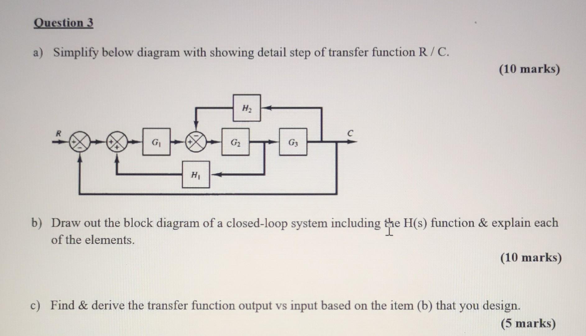 Solved a) Simplify below diagram with showing detail step of | Chegg.com