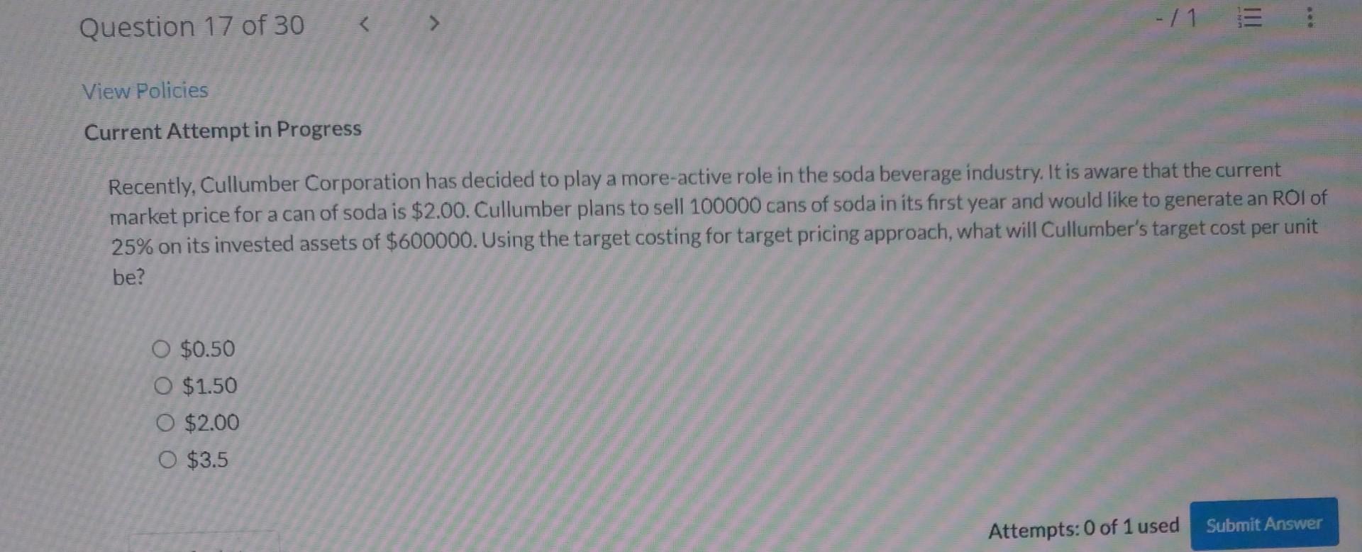 Solved Current Attempt in Progress Recently, Cullumber | Chegg.com