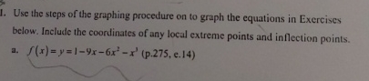 Solved Use the steps of the graphing procedure on to graph | Chegg.com