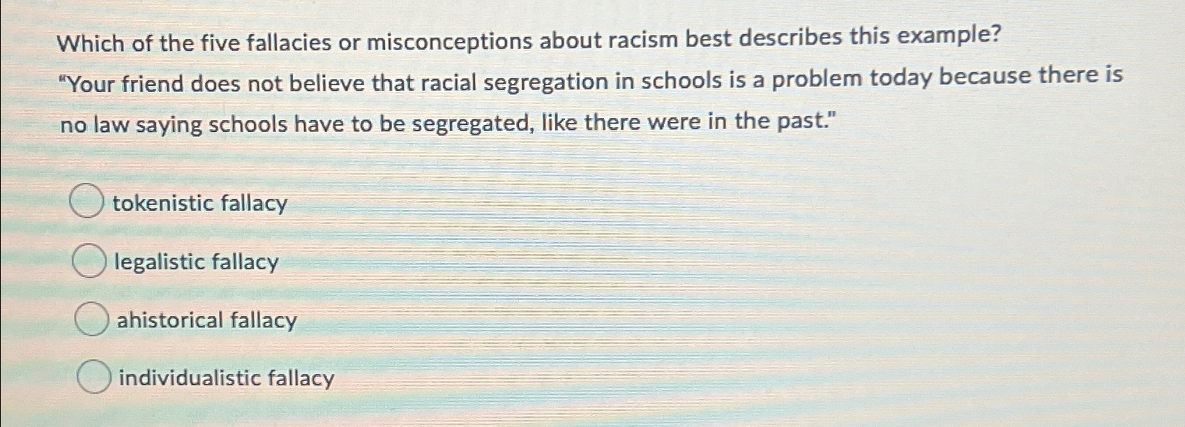 Solved Which of the five fallacies or misconceptions about | Chegg.com