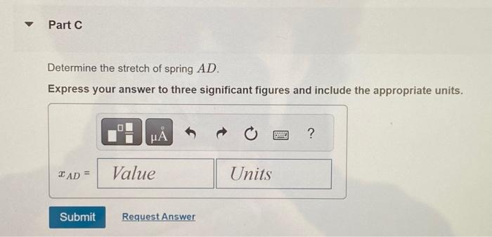 Solved Determine the stretch of each spring for equilibrium | Chegg.com