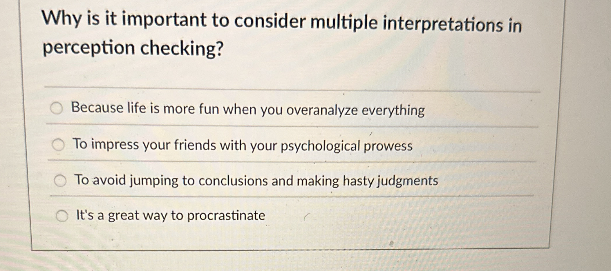 Solved Why is it important to consider multiple | Chegg.com