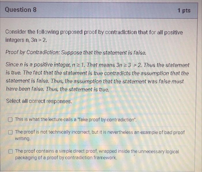 Solved Consider the following proposed proof by | Chegg.com