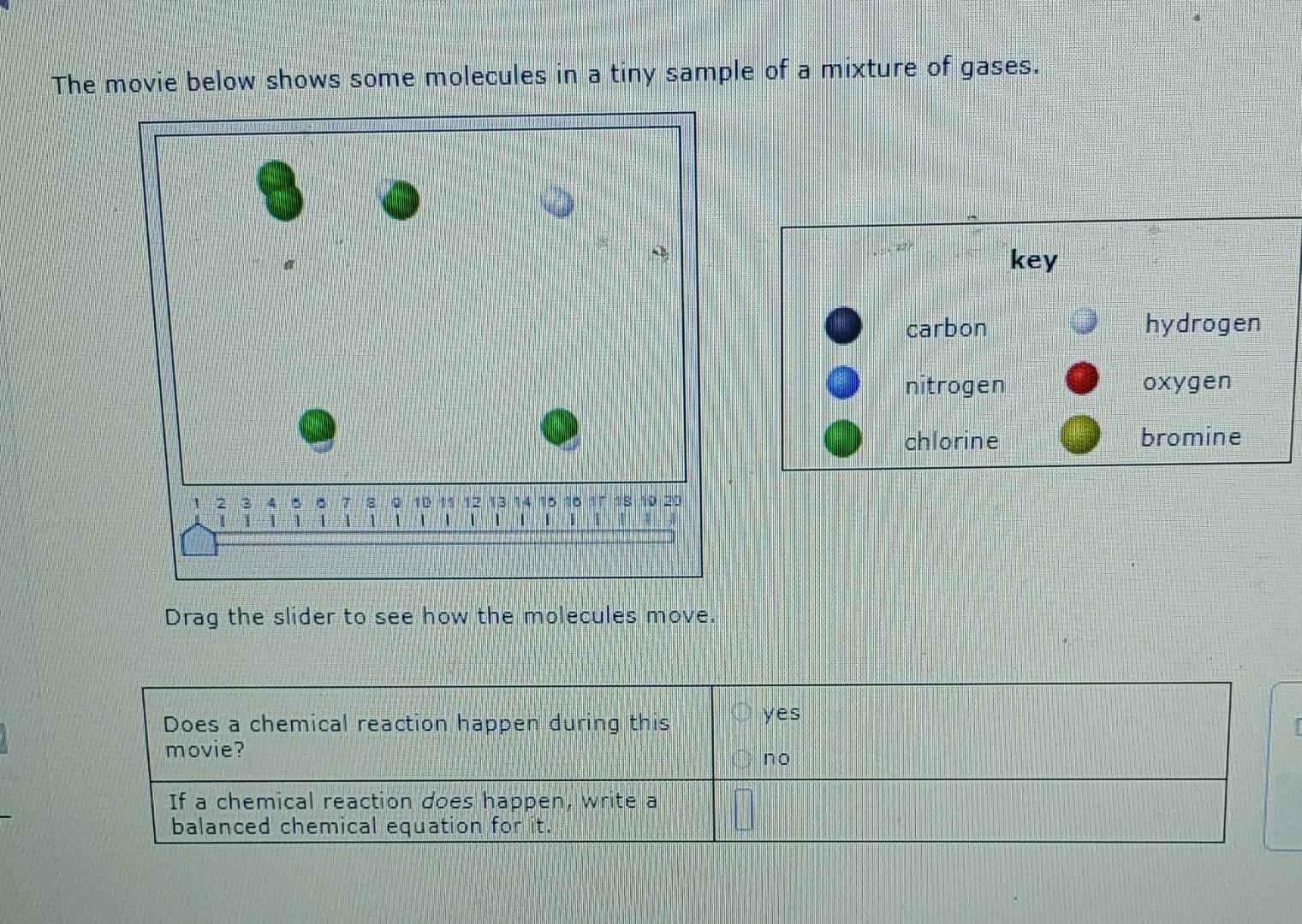 Solved The movie below shows some molecules in a tiny sample | Chegg.com