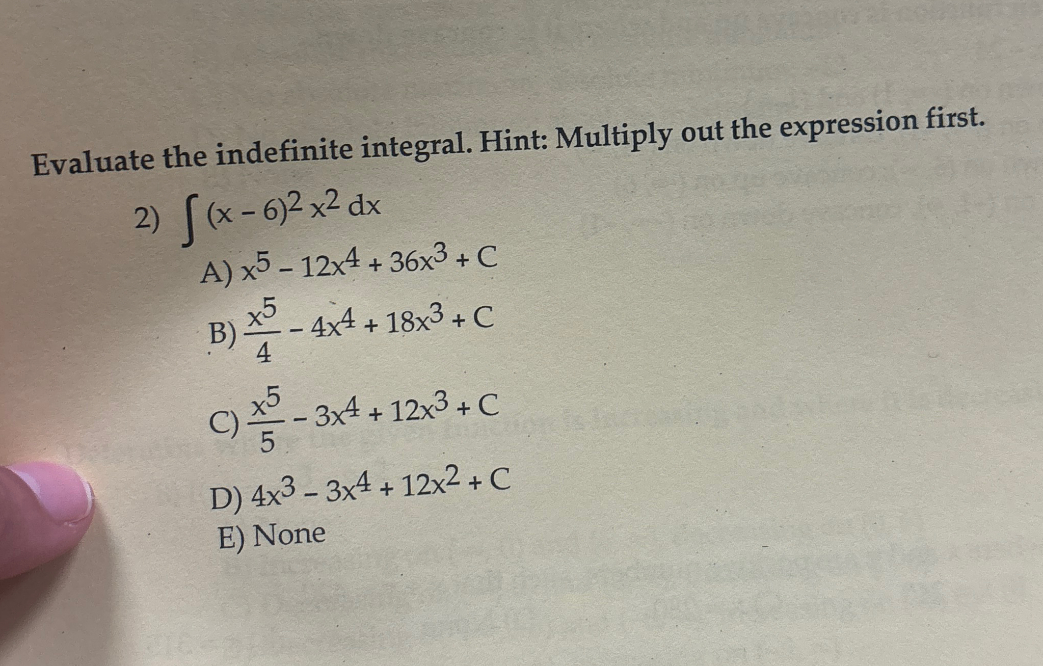 Solved Evaluate the indefinite integral. Hint: Multiply out | Chegg.com