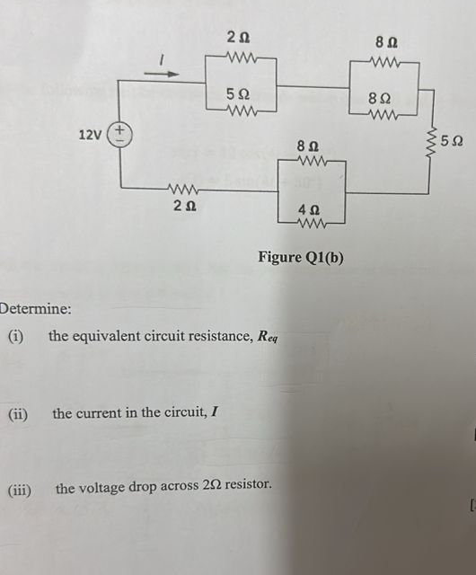 Solved Figure Q1(b)Determine:(i) ﻿the equivalent circuit | Chegg.com