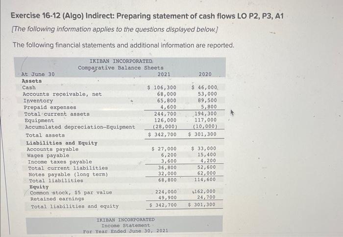 Solved Exercise 16 12 Algo Indirect Preparing Statement