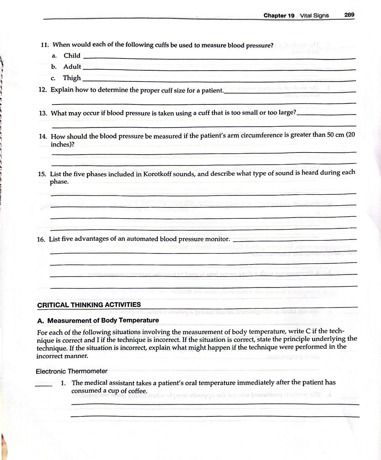 Solved Chapter 19 ﻿Vital Signs28911. ﻿When would each of the | Chegg.com