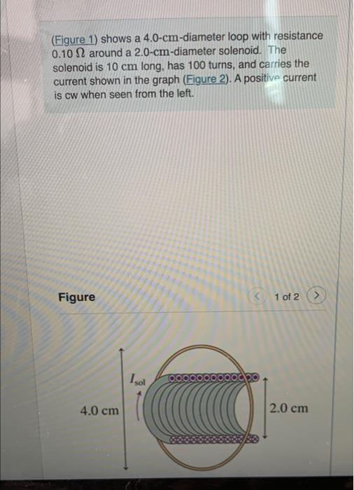 Solved (Figure 1) shows a 4.0-cm-diameter loop with | Chegg.com
