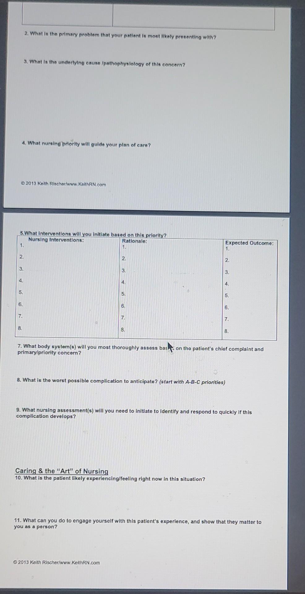 Your Initial Nursing Assessment: GENERAL APPEARANCE: | Chegg.com