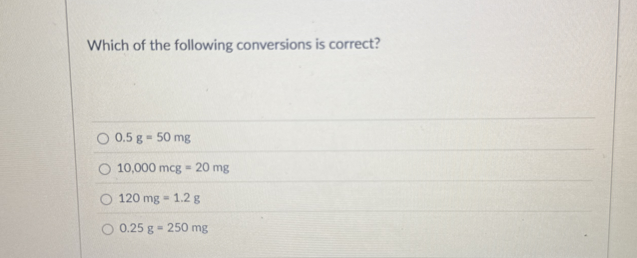 Solved Which of the following conversions is | Chegg.com