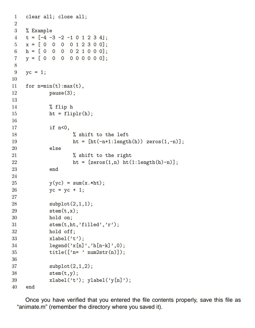 Solved EEE 3005 Signals and Systems Laboratory - Experiment | Chegg.com