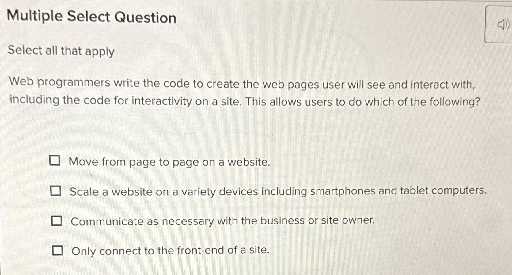 Solved Multiple Select QuestionSelect all that applyWeb | Chegg.com