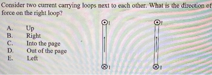 Solved Consider two current carrying loops next to each | Chegg.com Solved Consider two current carrying loops next to each | Chegg.com