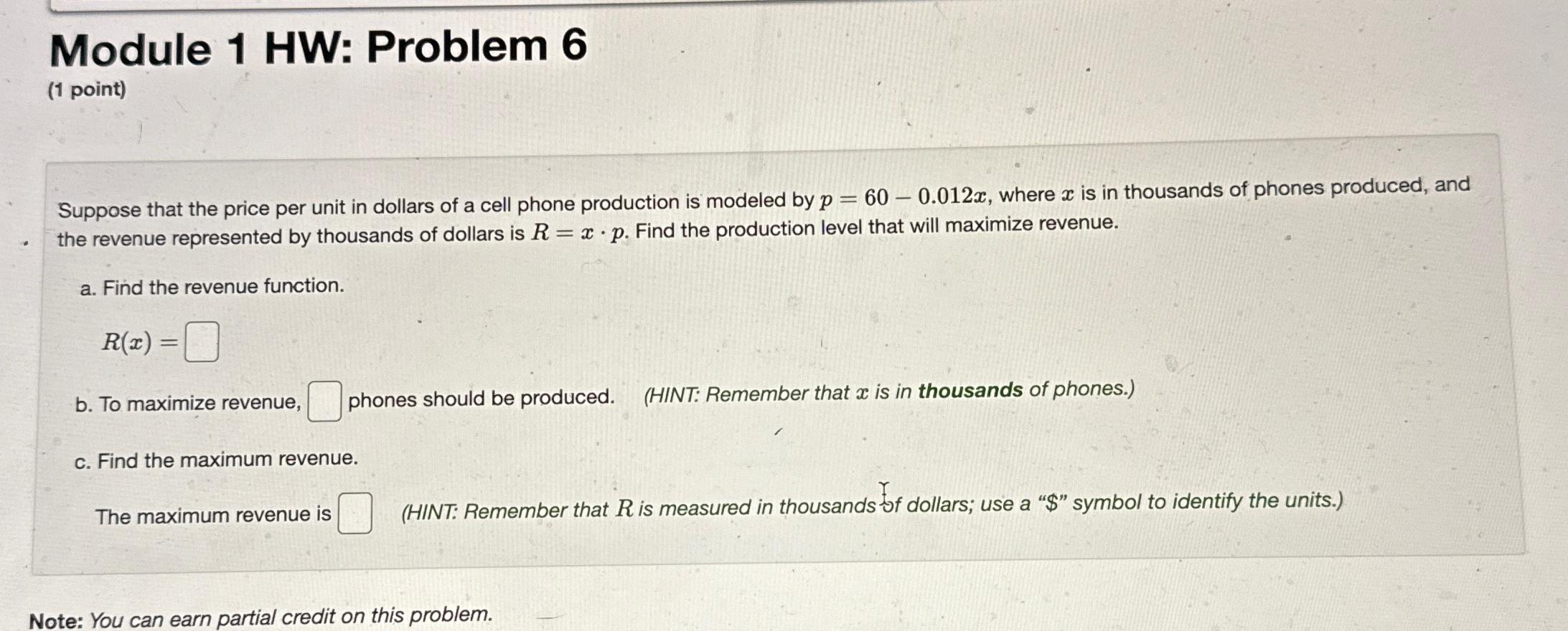 Solved Module 1 ﻿hw Problem 6 1 ﻿point Suppose That The