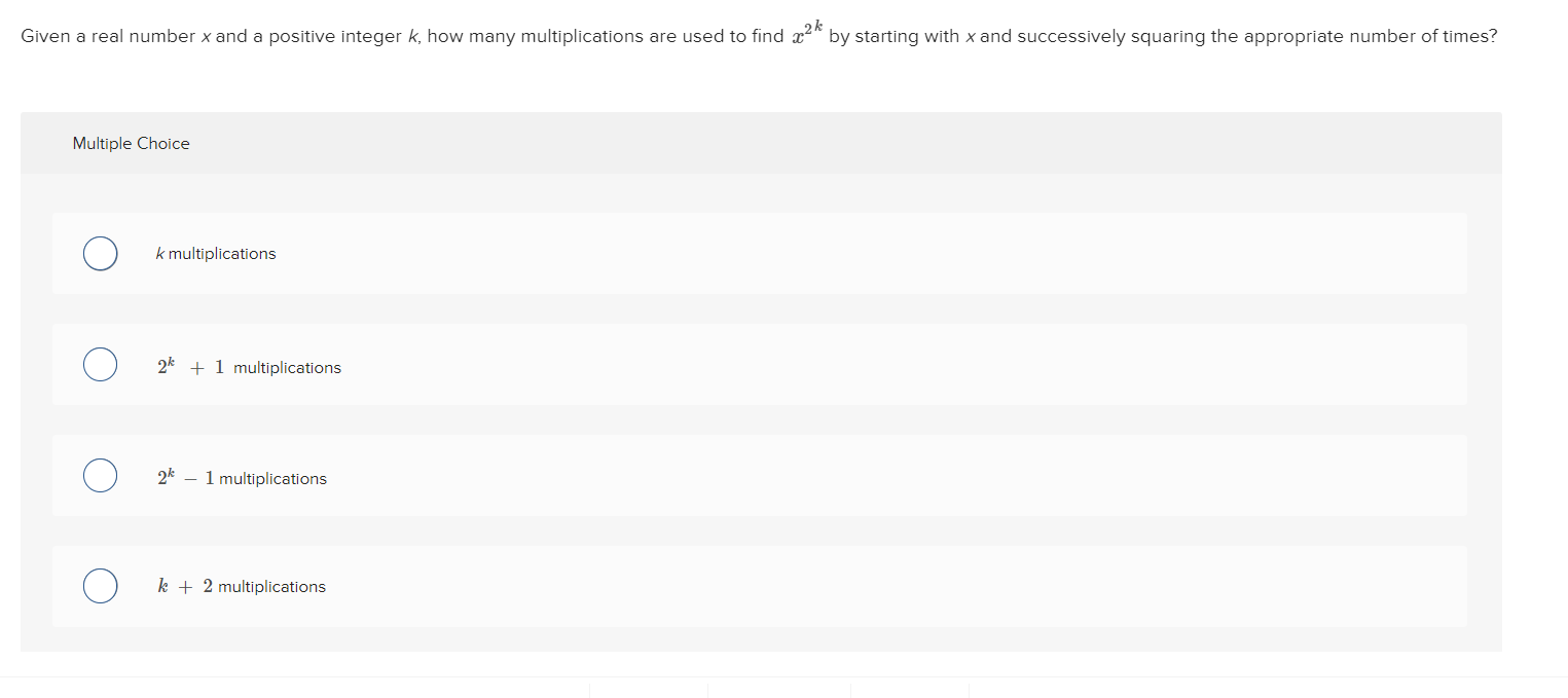 Solved Given a real number x ﻿and a positive integer k, ﻿how | Chegg.com