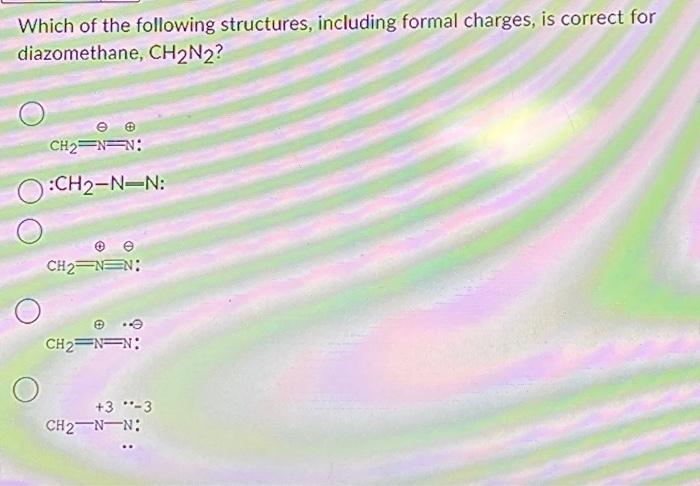 Solved Which of the following structures, including formal | Chegg.com