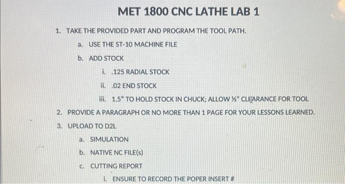 Solved 1. TAKE THE PROVIDED PART AND PROGRAM THE TOOL PATH. | Chegg.com