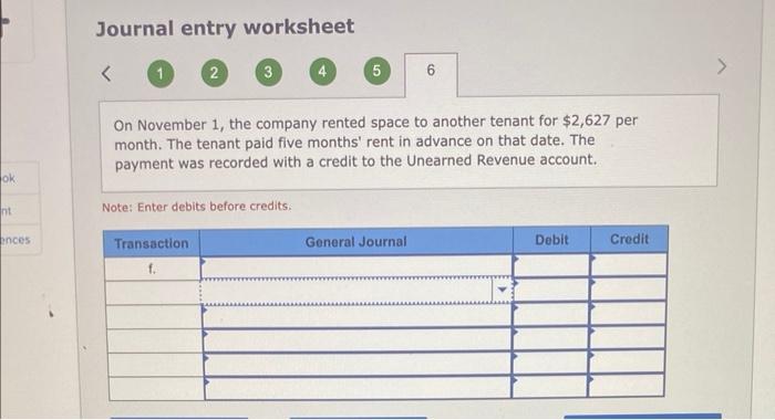 Solved Journal entry worksheet On November 1 , the company | Chegg.com