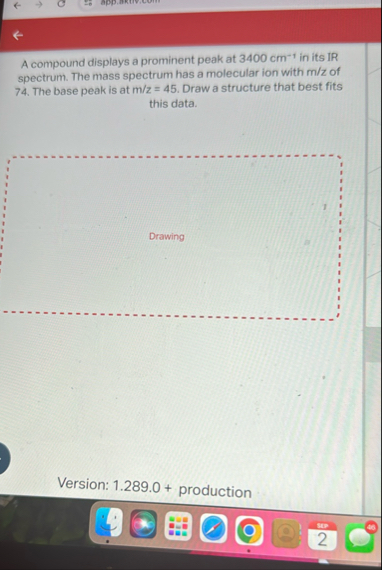 Solved A compound displays a prominent peak at 3400cm-1 ﻿in | Chegg.com